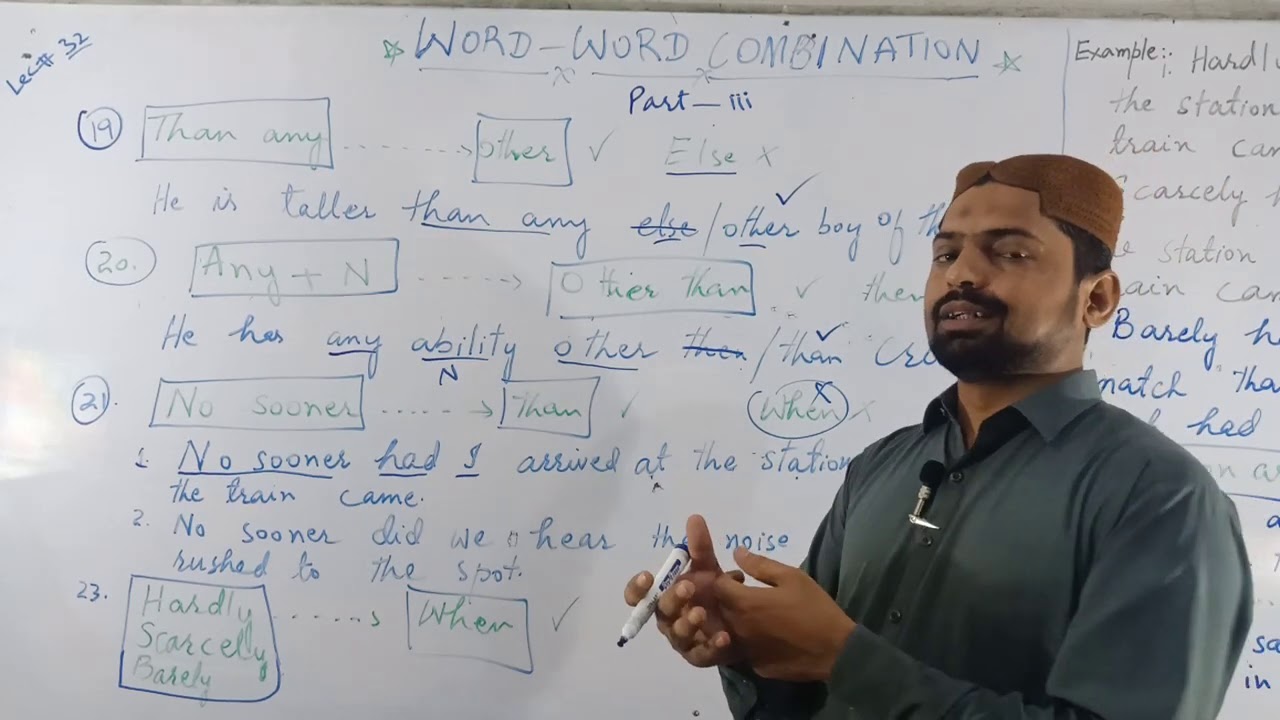 English Lect#33 Word-Word Combination Part III for ECAT and MCAT - YouTube