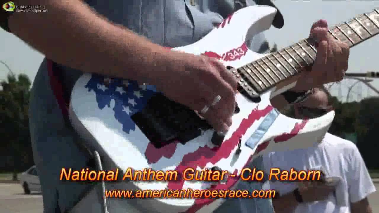 National Anthem Guitar Clo Raborn - YouTube