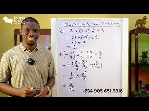 Multiplication and Division of Directed Numbers - YouTube