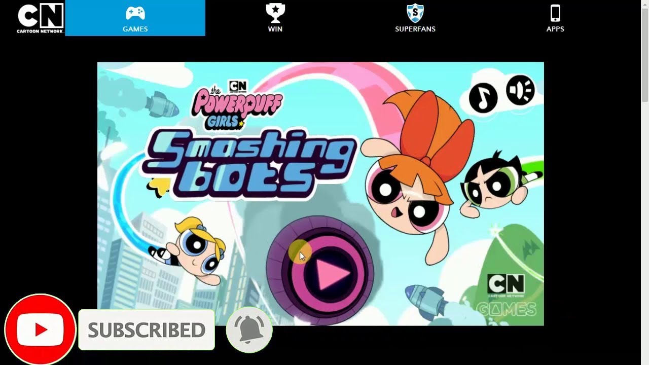 PowerPuff Girls Smashing Bots Game - YouTube