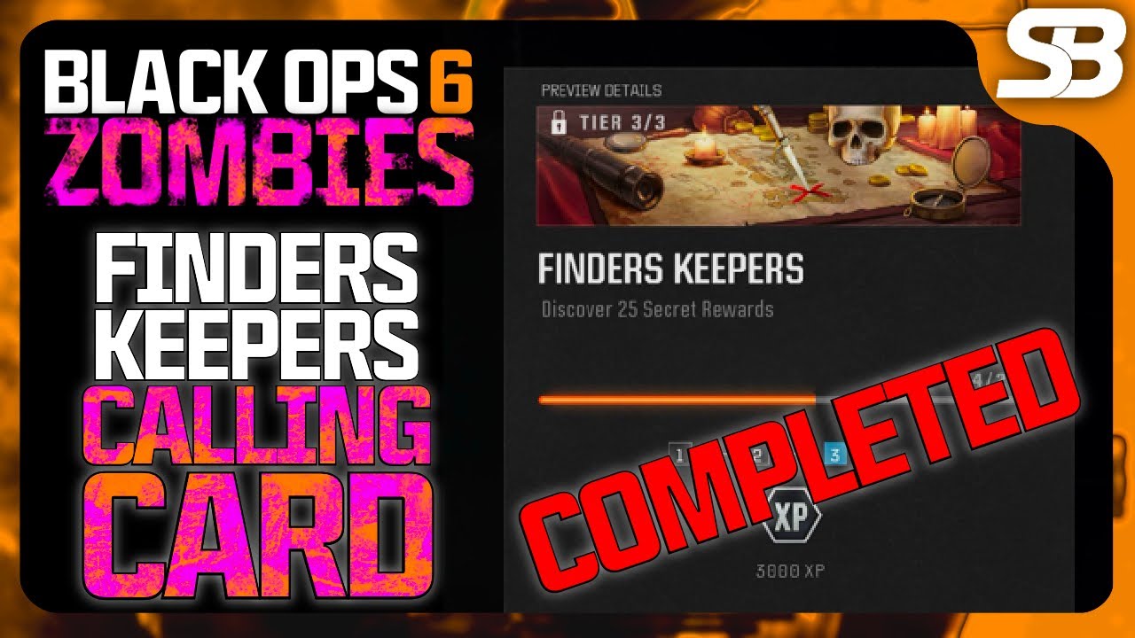 BO6 Finders Keepers Calling Card (Black Ops 6 Zombies Finders Keepers ...