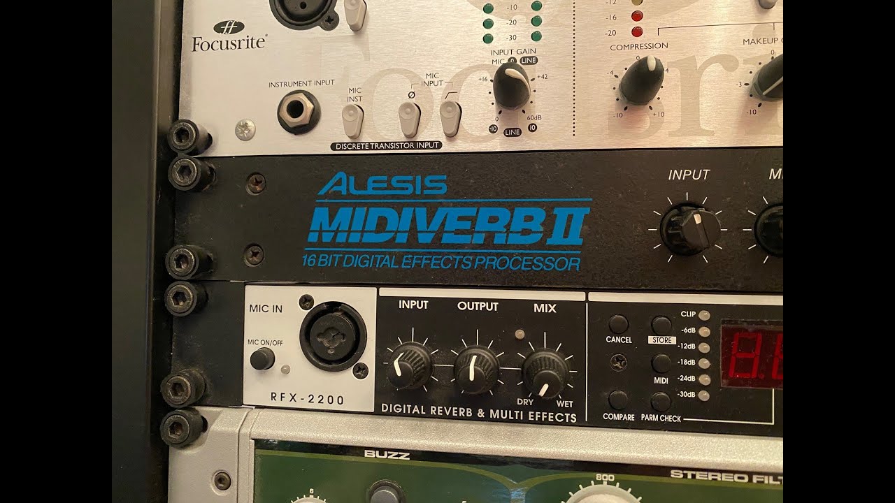 Alesis MIDIVERB II and SH101 - some presets - YouTube