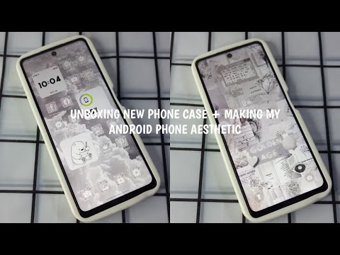 unboxing new phone case 🌸 + making my phone aesthetic | white theme 🤍 ...
