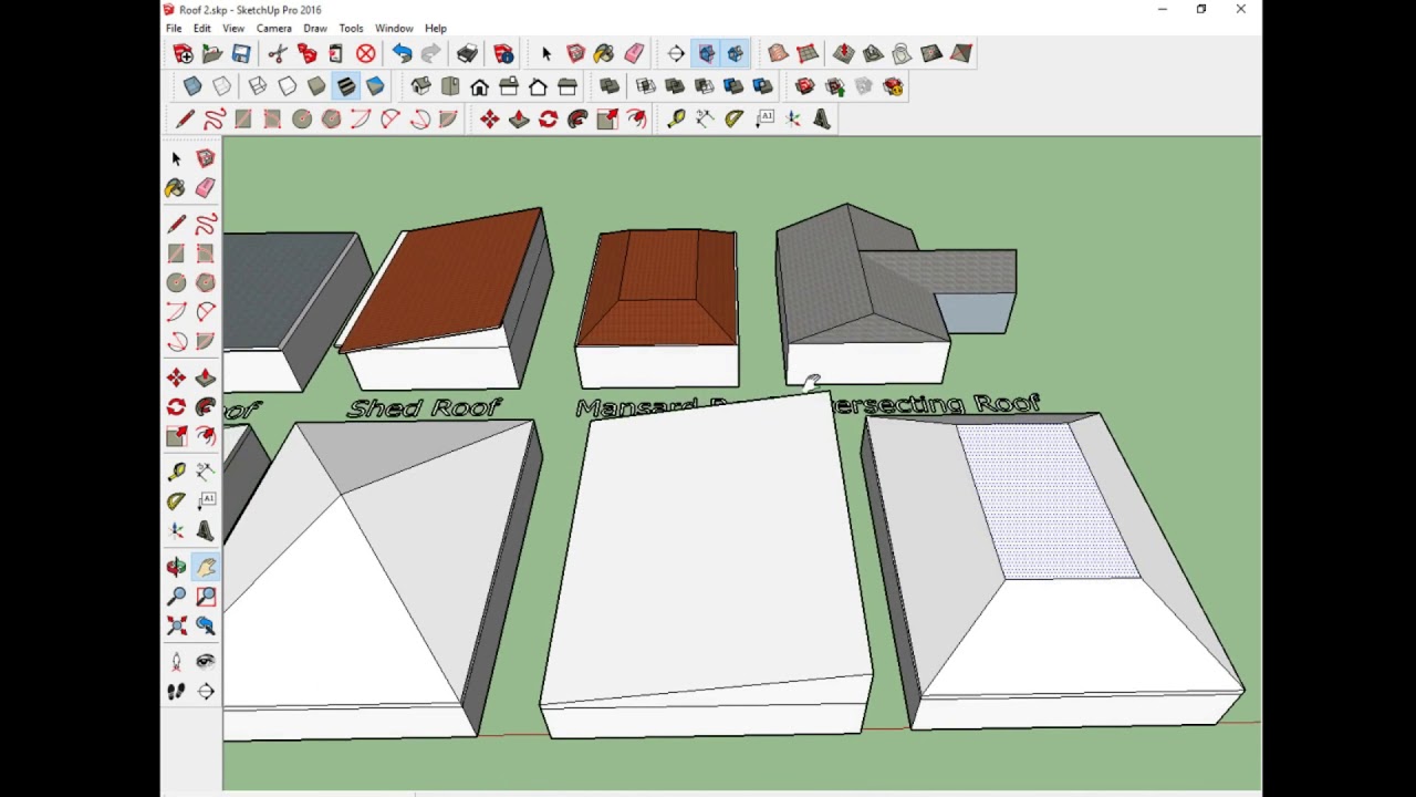 Mr. Calles - SketchUp Pro - Making the roof Tutorial - YouTube