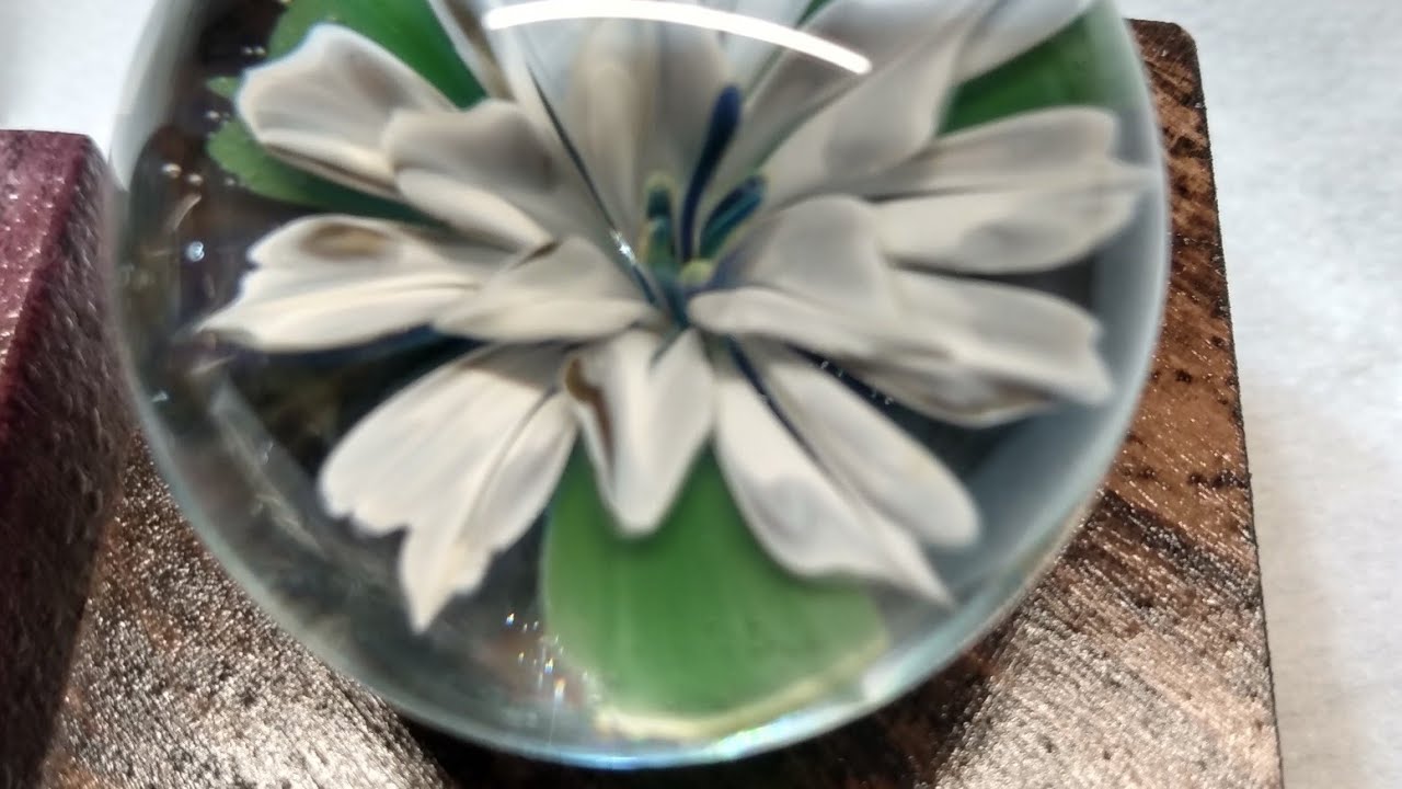 glass art flower implosion marble part 2 - YouTube