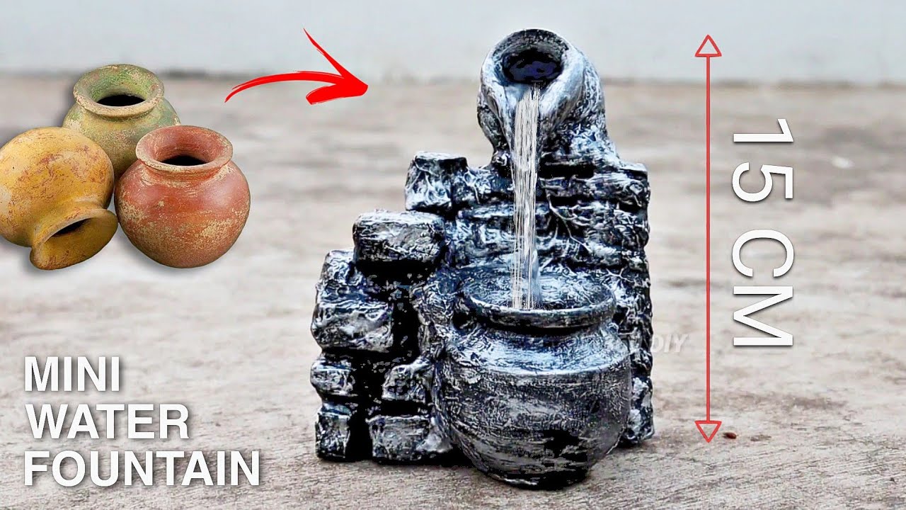 Amazing Indoor Tabletop Mini Water Fountain | How to Make a Mini Water ...