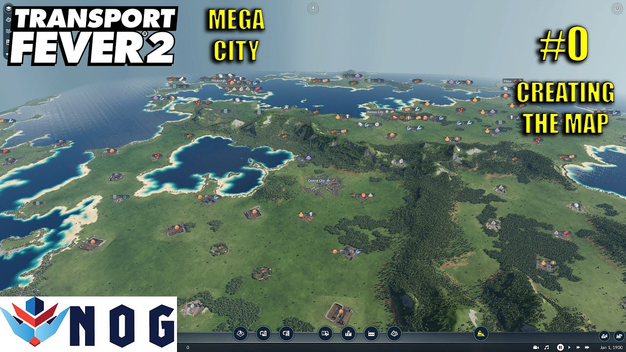 Transport Fever 2 | Mega City Ep0 | Creating the map for the series ...