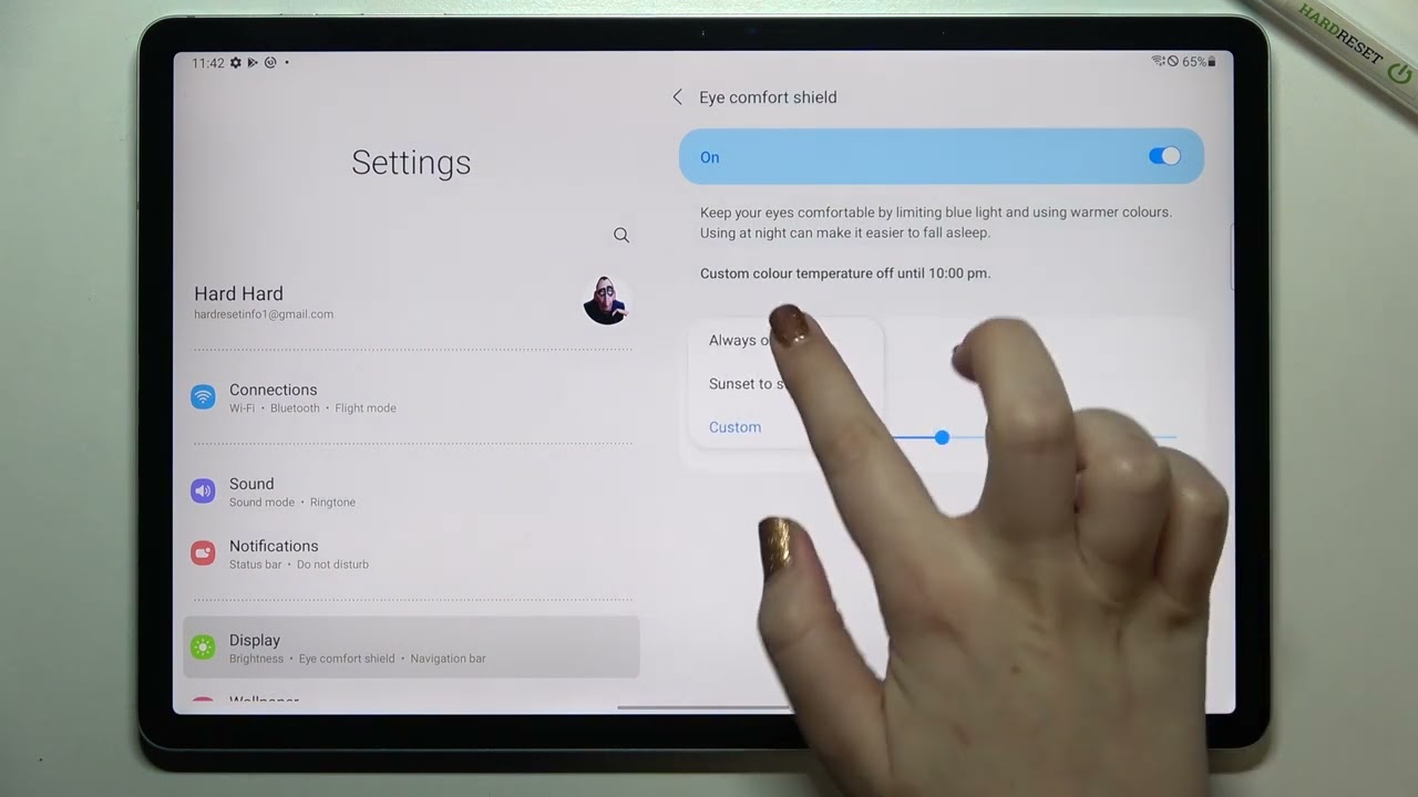 How to Enable Eye Comfort Mode in SAMSUNG Galaxy Tab S7 FE – Night ...