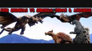 Godzilla Anguirus And Rodan