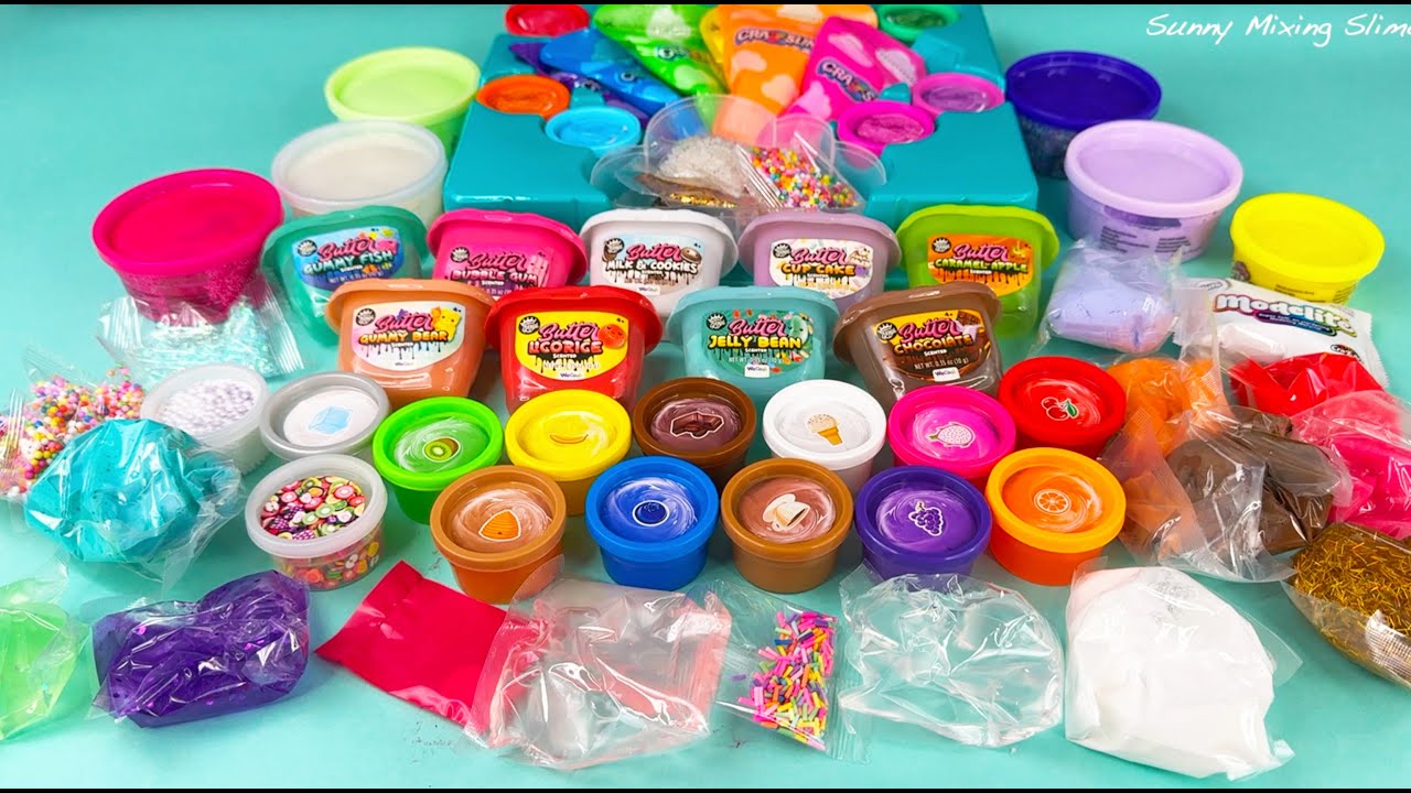 Mixing All My Slime Smoothie | Making Glossy Slime ASMR | Satisfying ...