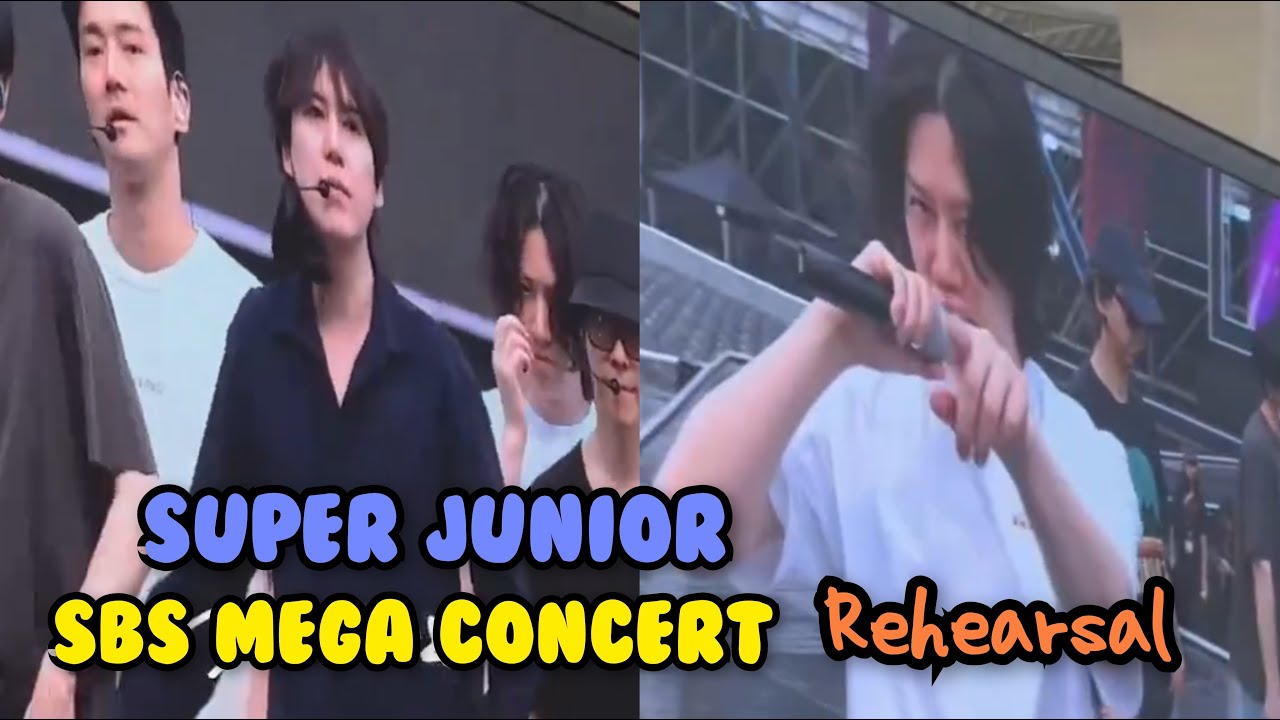 HEECHUL WITH OTHER SUPER JUNIOR MEMBERS AT SBS MEGA CONCERT REHEARSAL ...