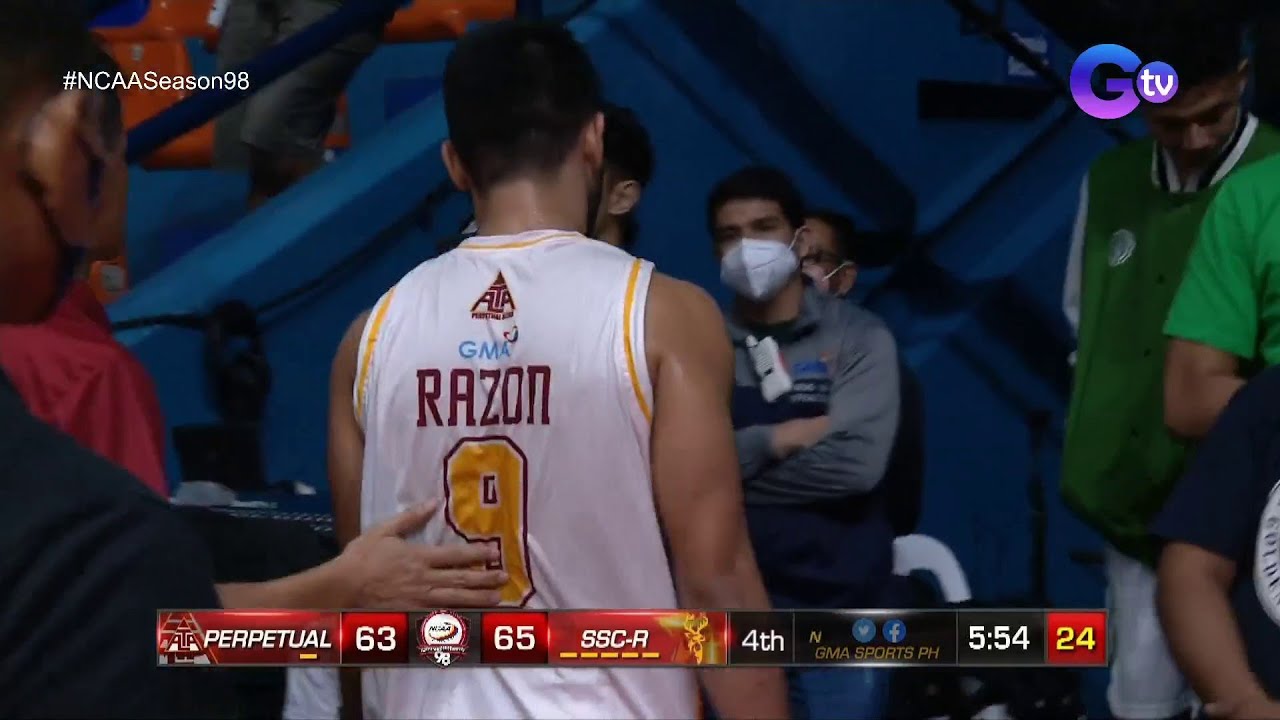 Jielo Razon ejected on the court after a disqualifying foul on Raymart ...