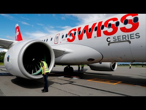 Bombardier delivers C Series jets - YouTube