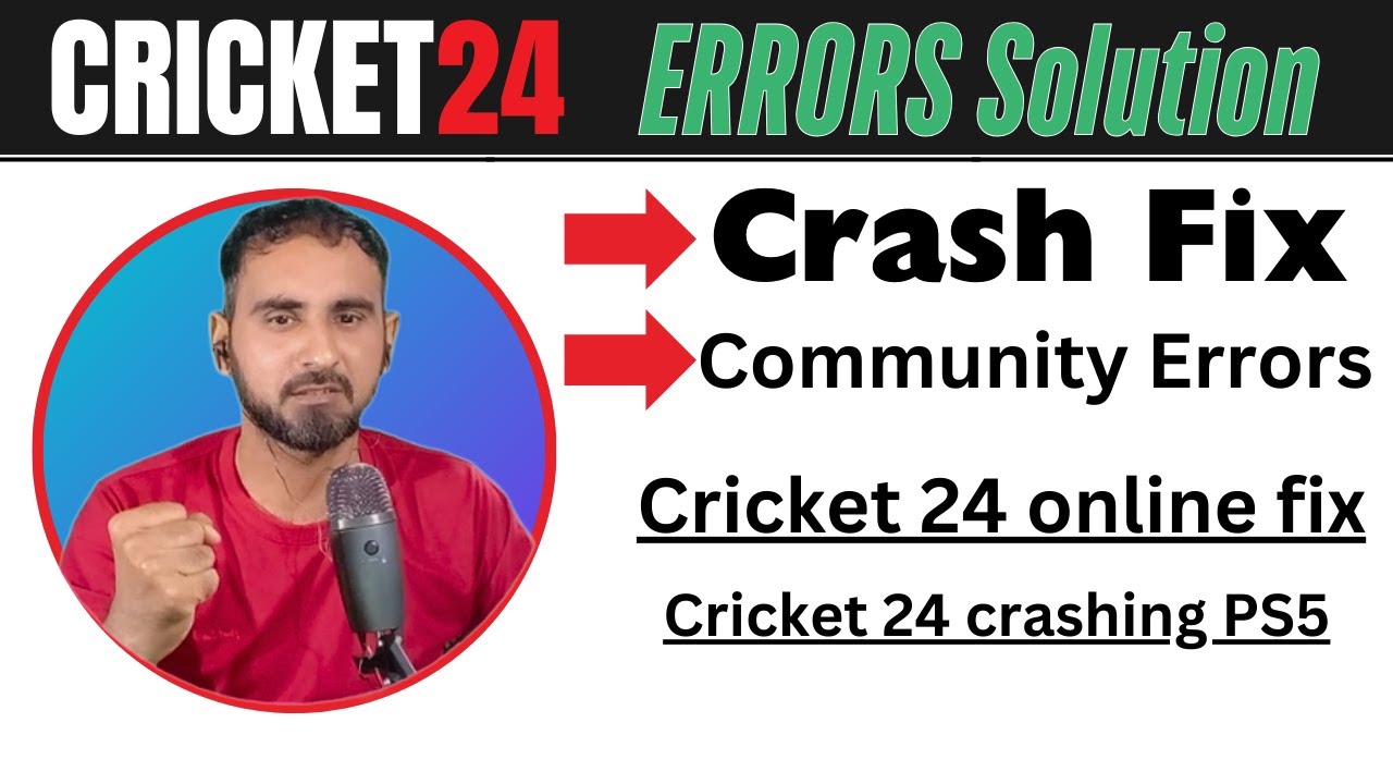 How to Solve Crash Back Errors in Cricket 24 | Cricket 24 Crashing PS5 ...