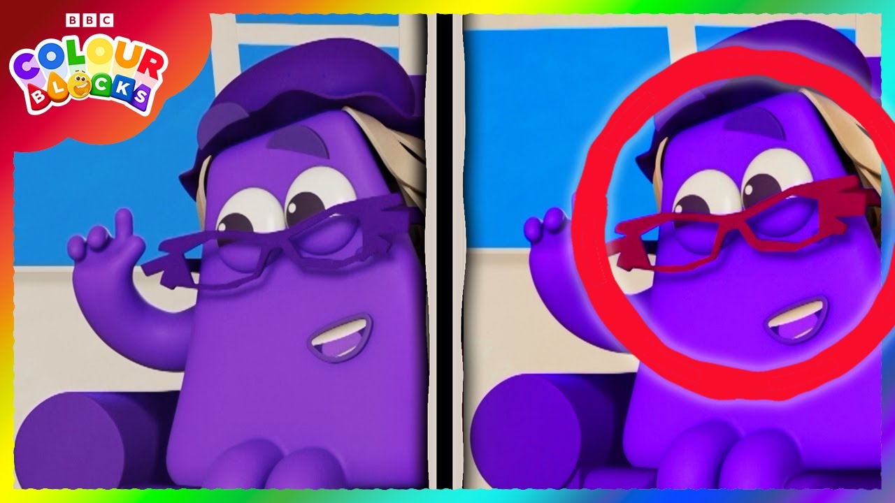 Spot the difference! Red and Purple | Colour Game! | Kids Learn Colours ...