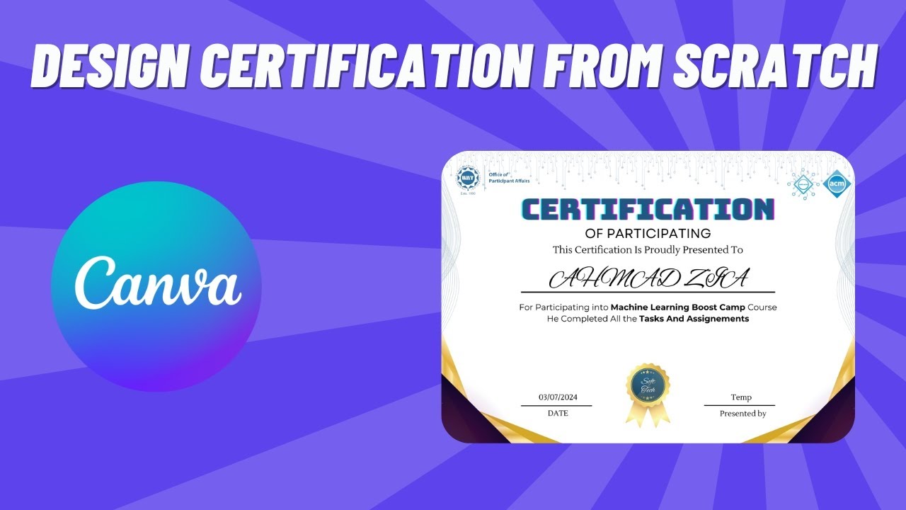 How to create certificate in canva - YouTube