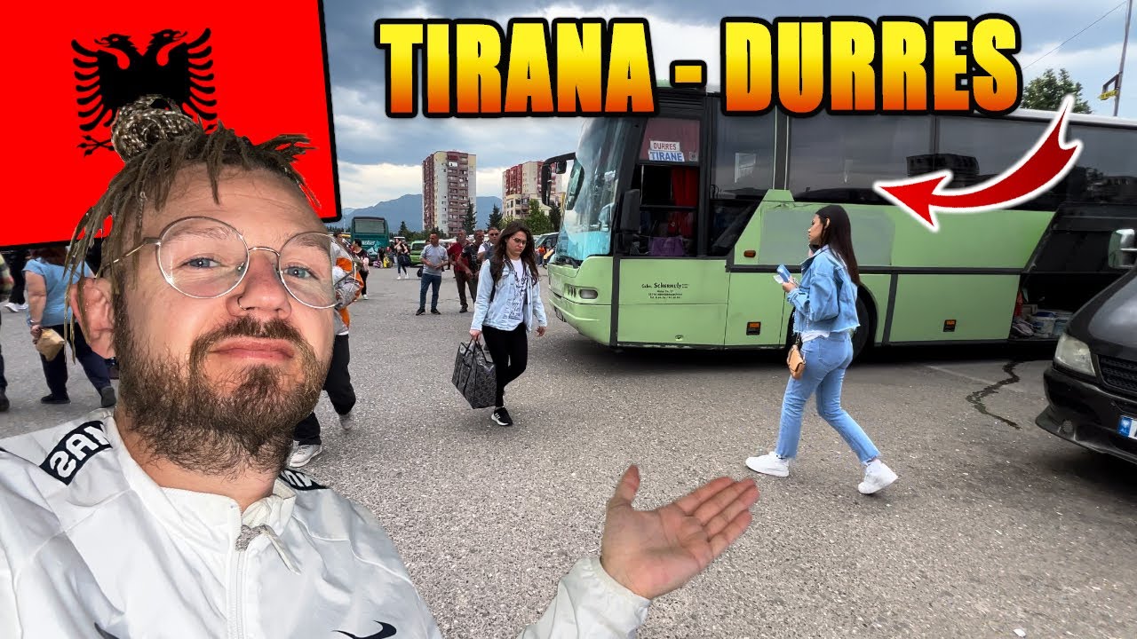 Mit den Bus von Tirana nach Durrës!! ALBANIEN VLOG!! - YouTube