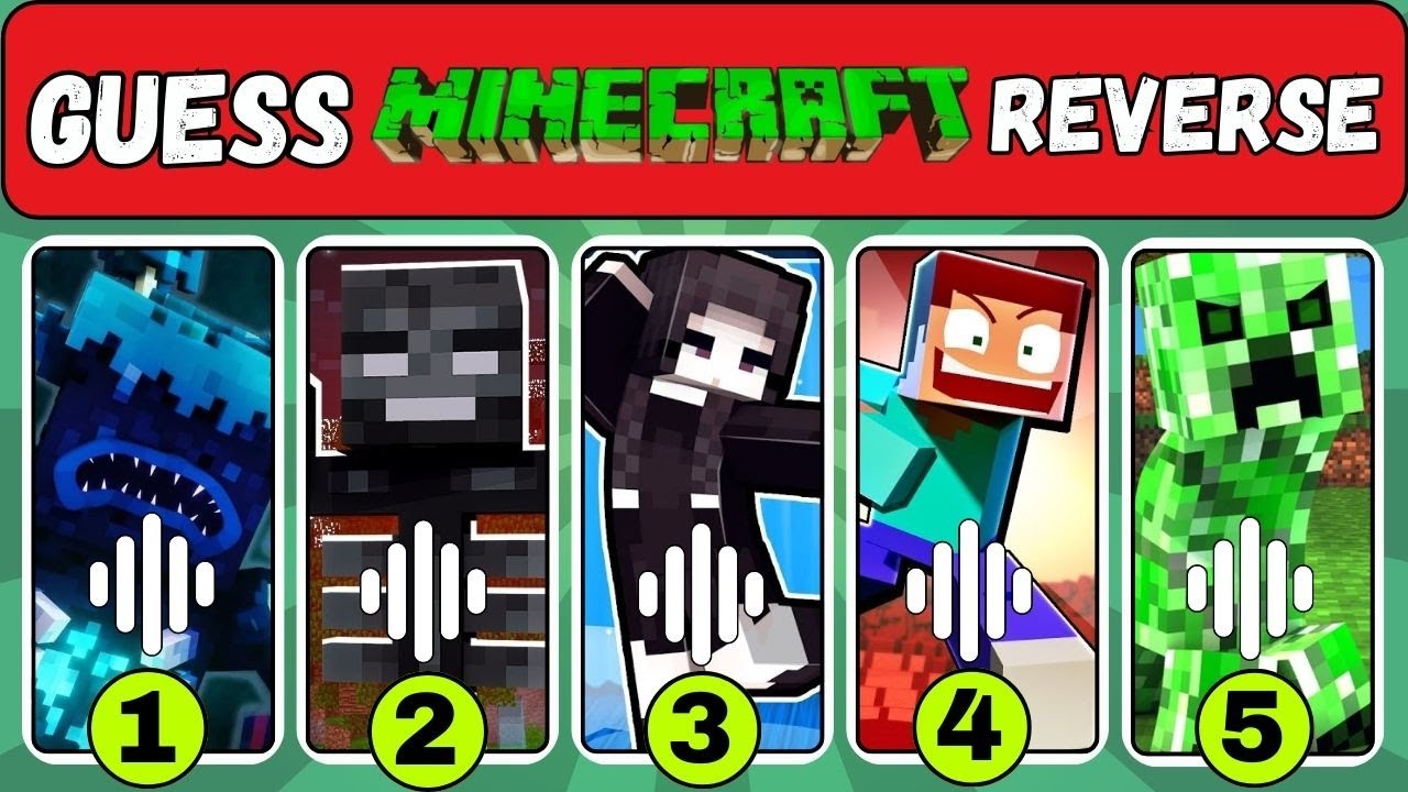 Guess the Minecraft REVERSE Song - YouTube