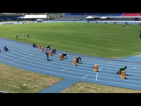 Nigh School Nationals 2017 boys U18 200m heat Corey Sherrod - YouTube