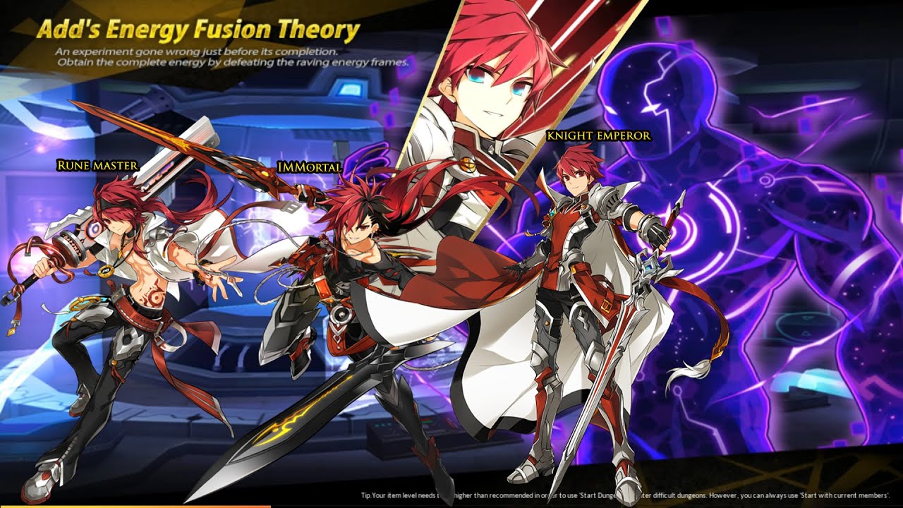 All 3rd Job Elsword Add's Energy Fusion Theory Dungeon - Elsword ...