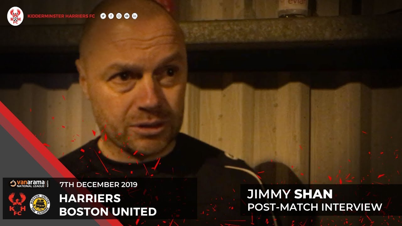 Jimmy Shan post-match: Harriers 1-3 Boston United 07/12/19 - YouTube