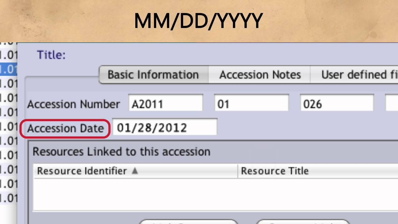 Archivists' Toolkit: Accessioning - YouTube