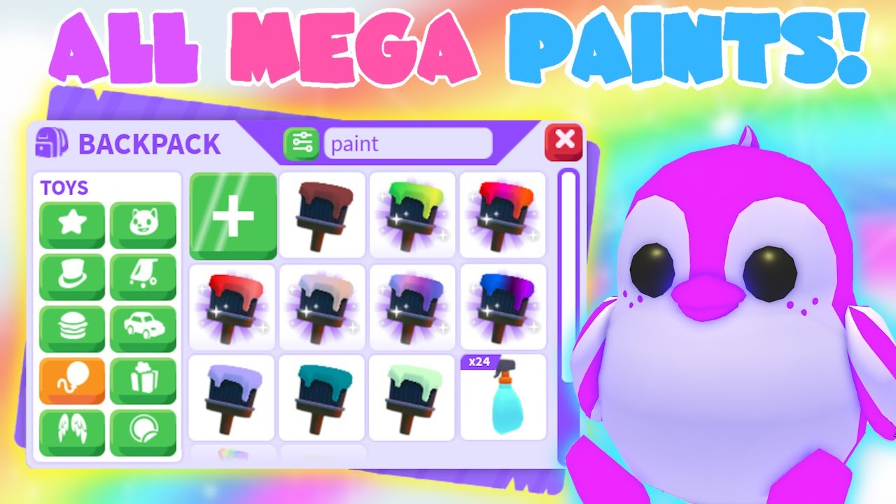 ALL Mega Pet Paints! | Roblox Adopt Me Pet Paint Update | Riivv3r - YouTube