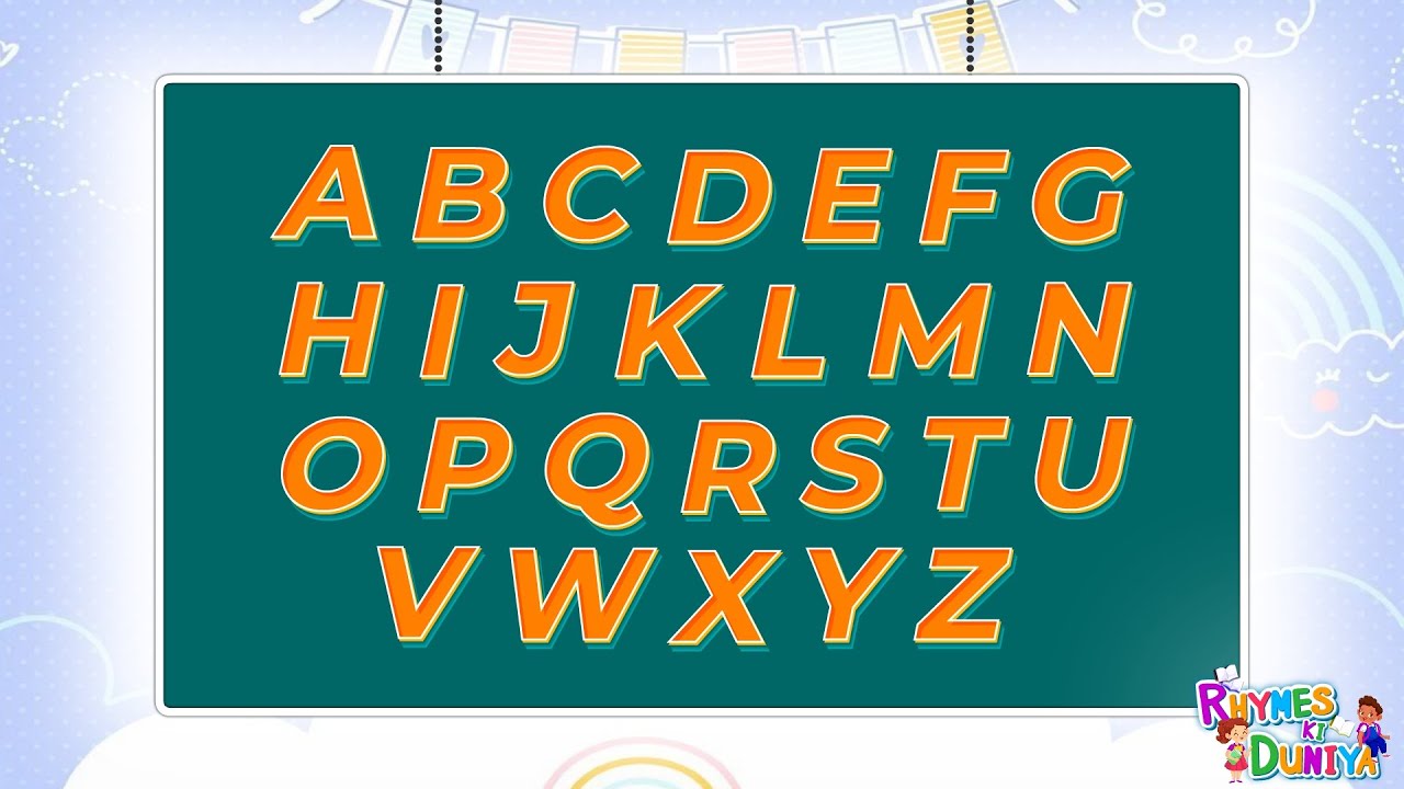 A to Z kids learn, ABCD, Alphabets, kids rhymes, A for apple B for ball ...