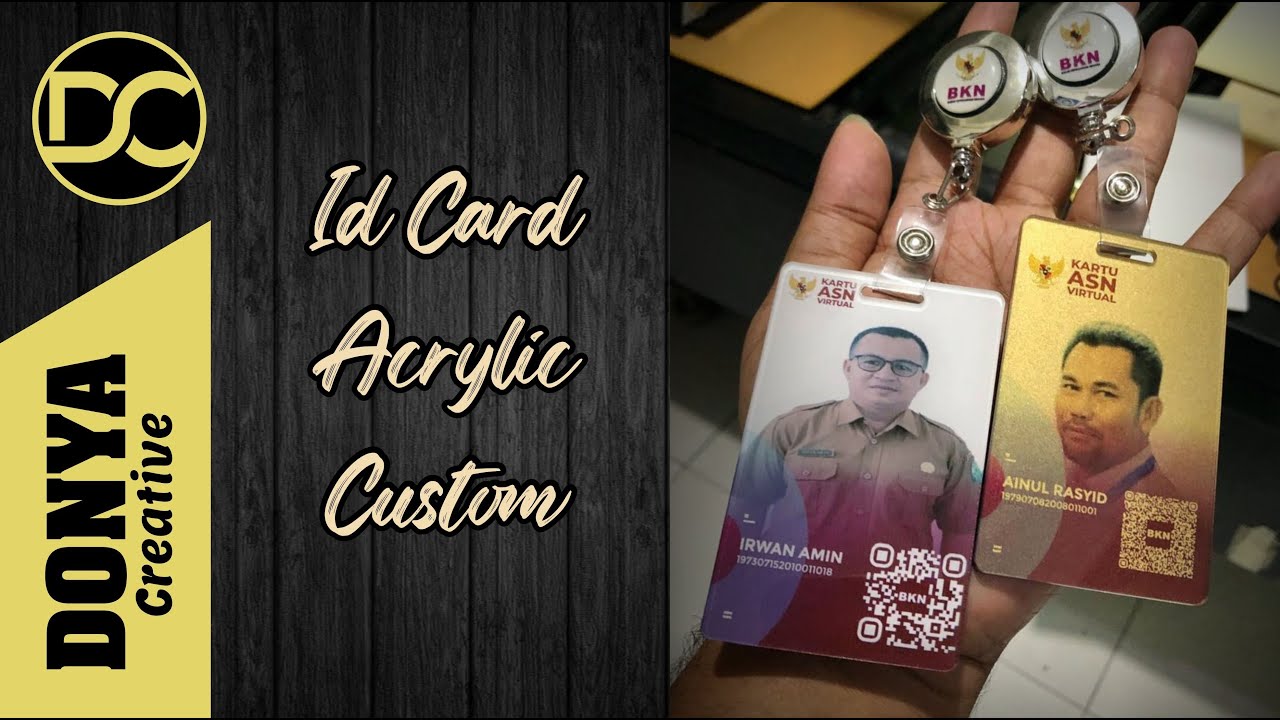 UNTUK PEMULA WAJIB TONTON..!! Cara Cetak ID Card Akrilik Dengan Mudah ...