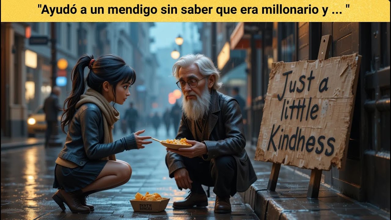 "Ayudó a un mendigo sin saber que era millonario... y él cambió su vida ...