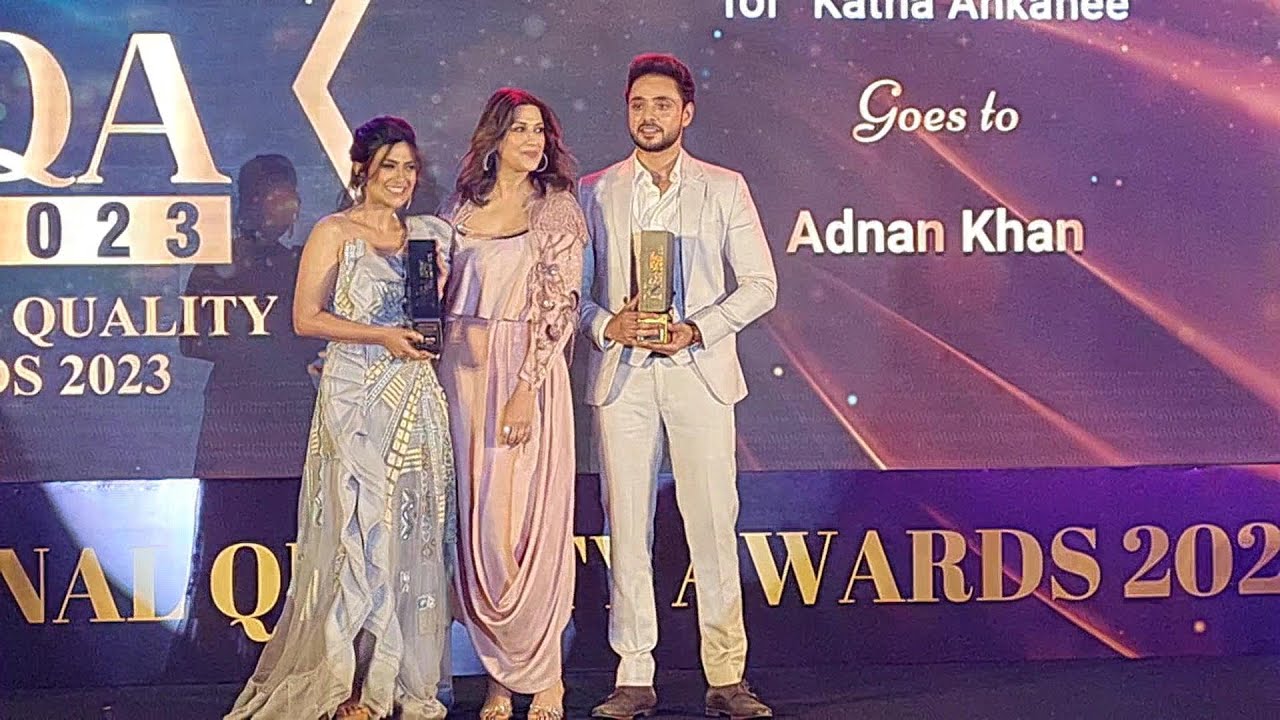 Aditi Sharma and Adnan Khan Gets Best Jodi Award At National Quality ...