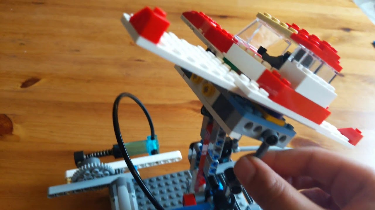 lego technic pneumatic airplane w/ WORKING joystick - YouTube