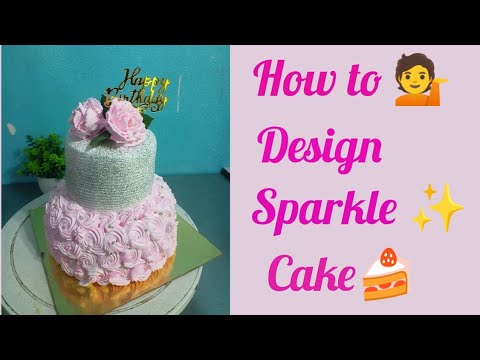 Strawberry🍓 Shimmer Cake I How to Apply Glitter On Cake IDesigner ...