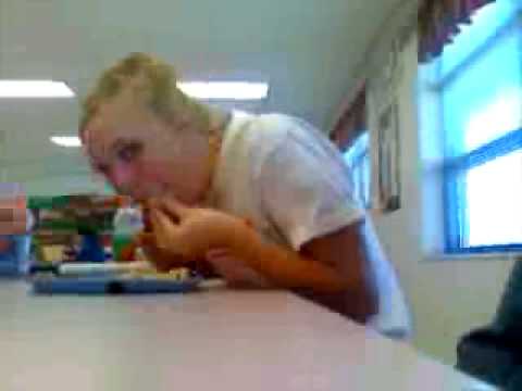 What can Jackie fit in her mouth today? [day 1]