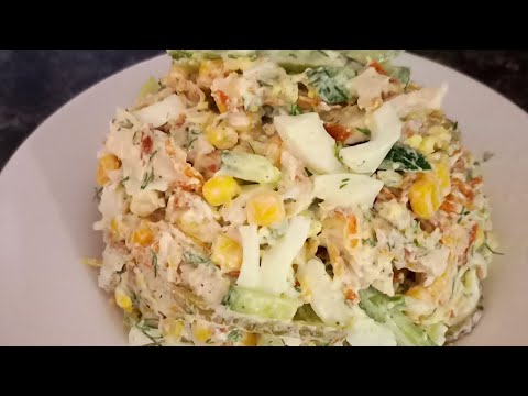 Tam ferqli ve tez hazirlanan salat resepti