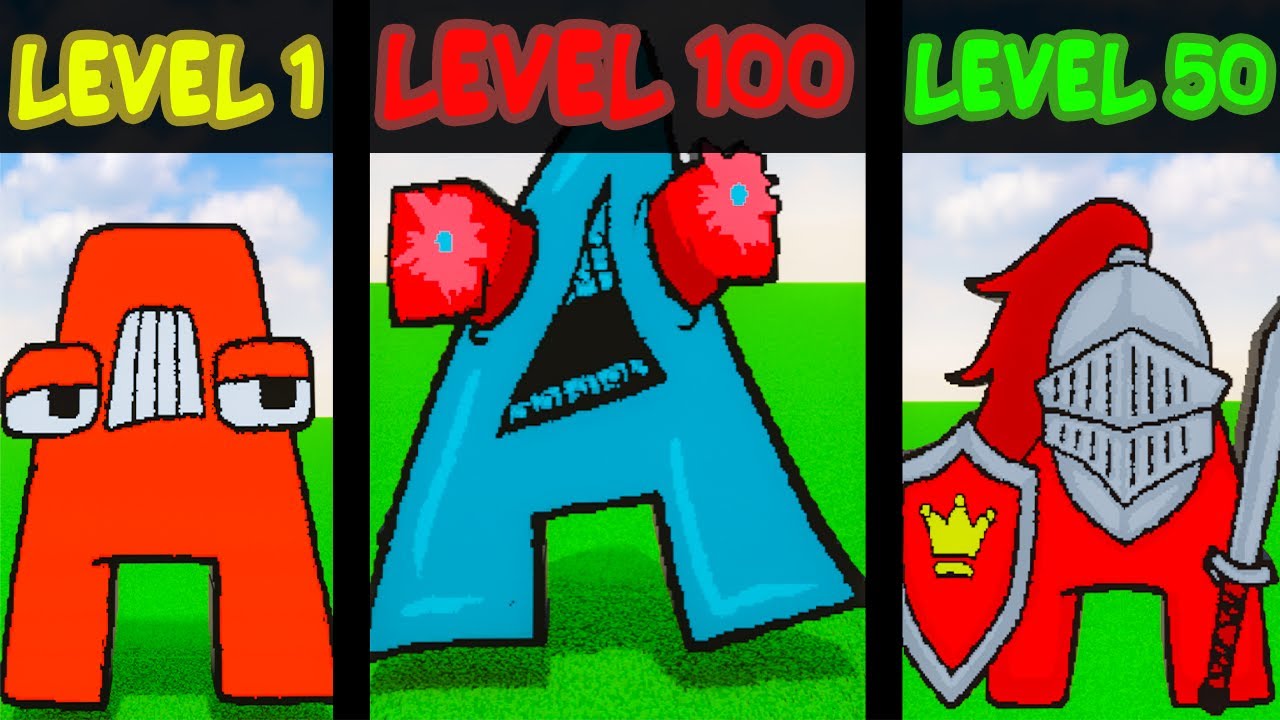 ALPHABET LORE (A) LEVEL 1 Vs LEVEL 50 Vs LEVEL 100 | Teardown - YouTube