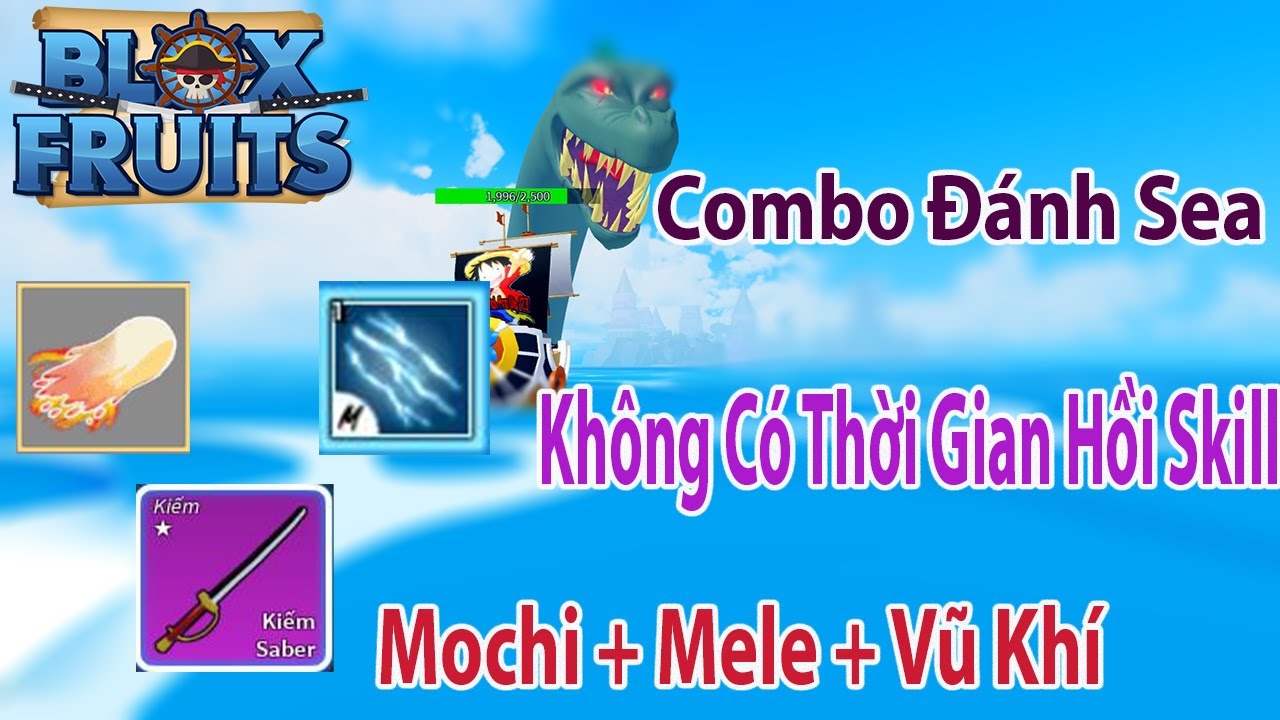 Roblox - Đánh Sea Bằng Combo Mochi + Kiếm Và ELectric v2 Một Phút Xong ...
