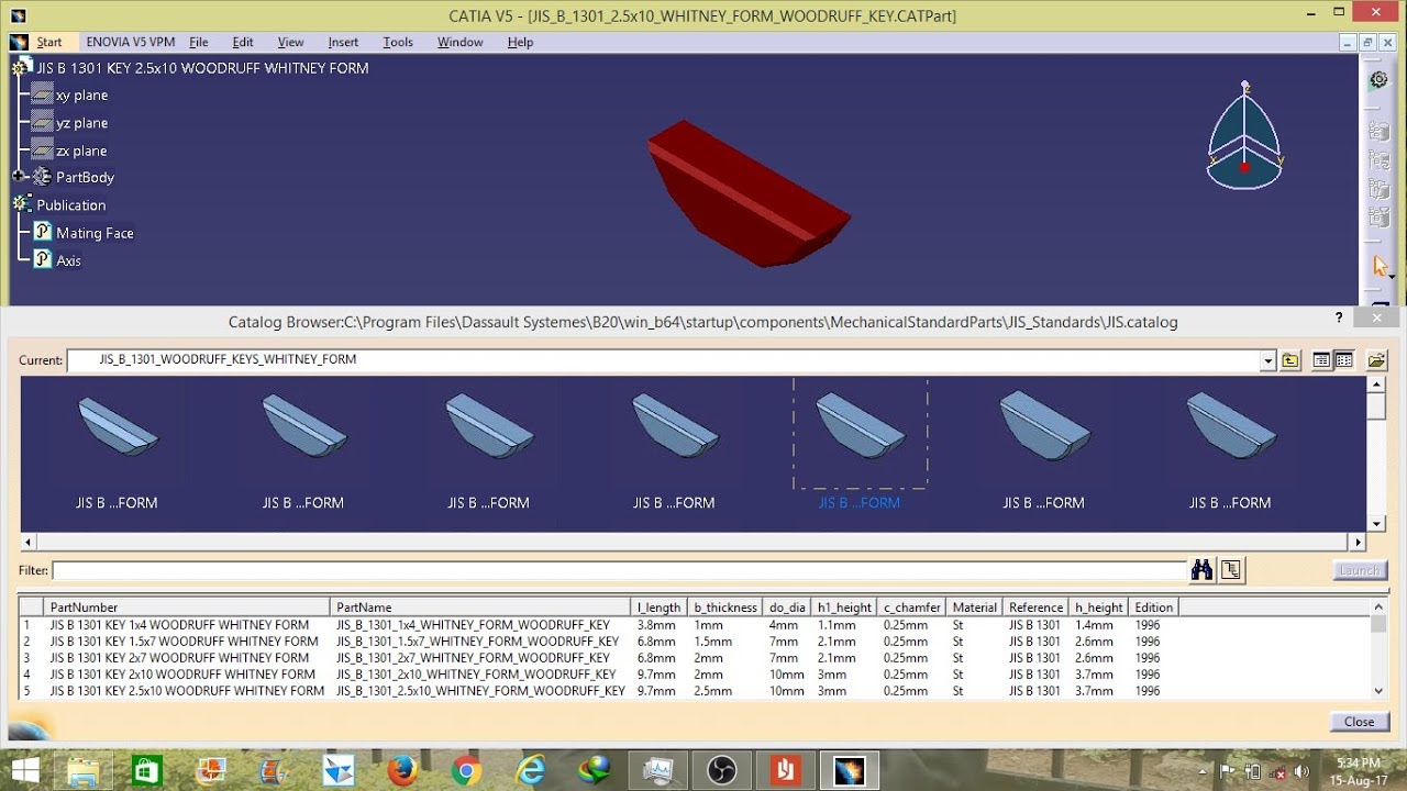 Catia V5: key Operation in Catlog Browser Tutorial Part 8 - YouTube