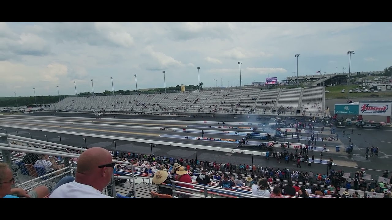 Four wide NHRA FINALS NC - YouTube