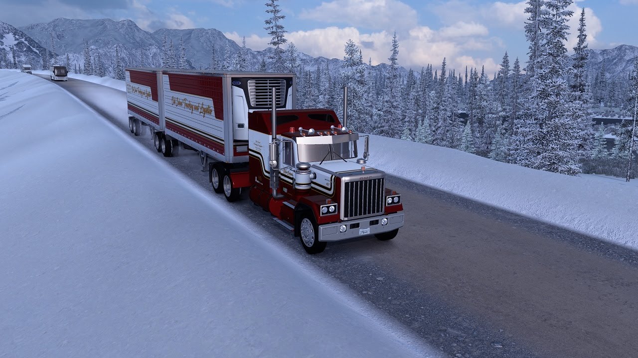 ATS Chevy Bison / GMC General - Nenana to Glennallen Alaska with B Double Reefer - YouTube