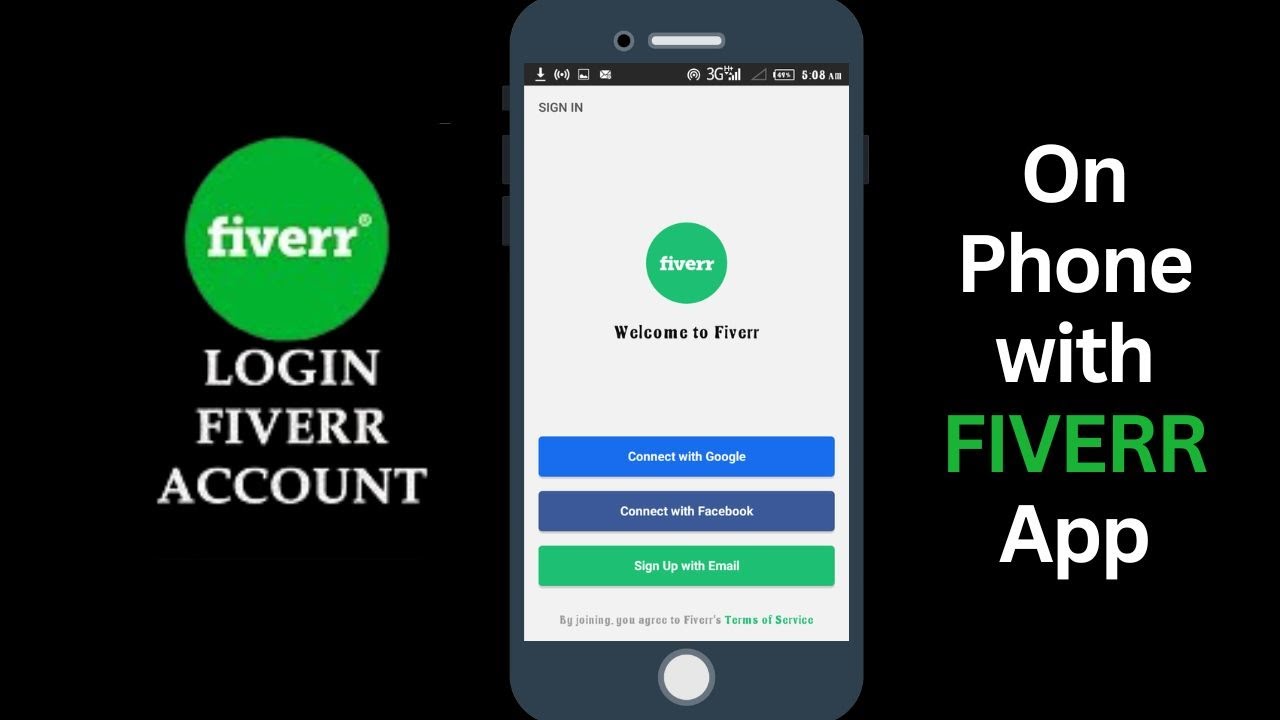 How to Login Fiverr Account 2023 with mobile phone, Easy Fiverr Login ...