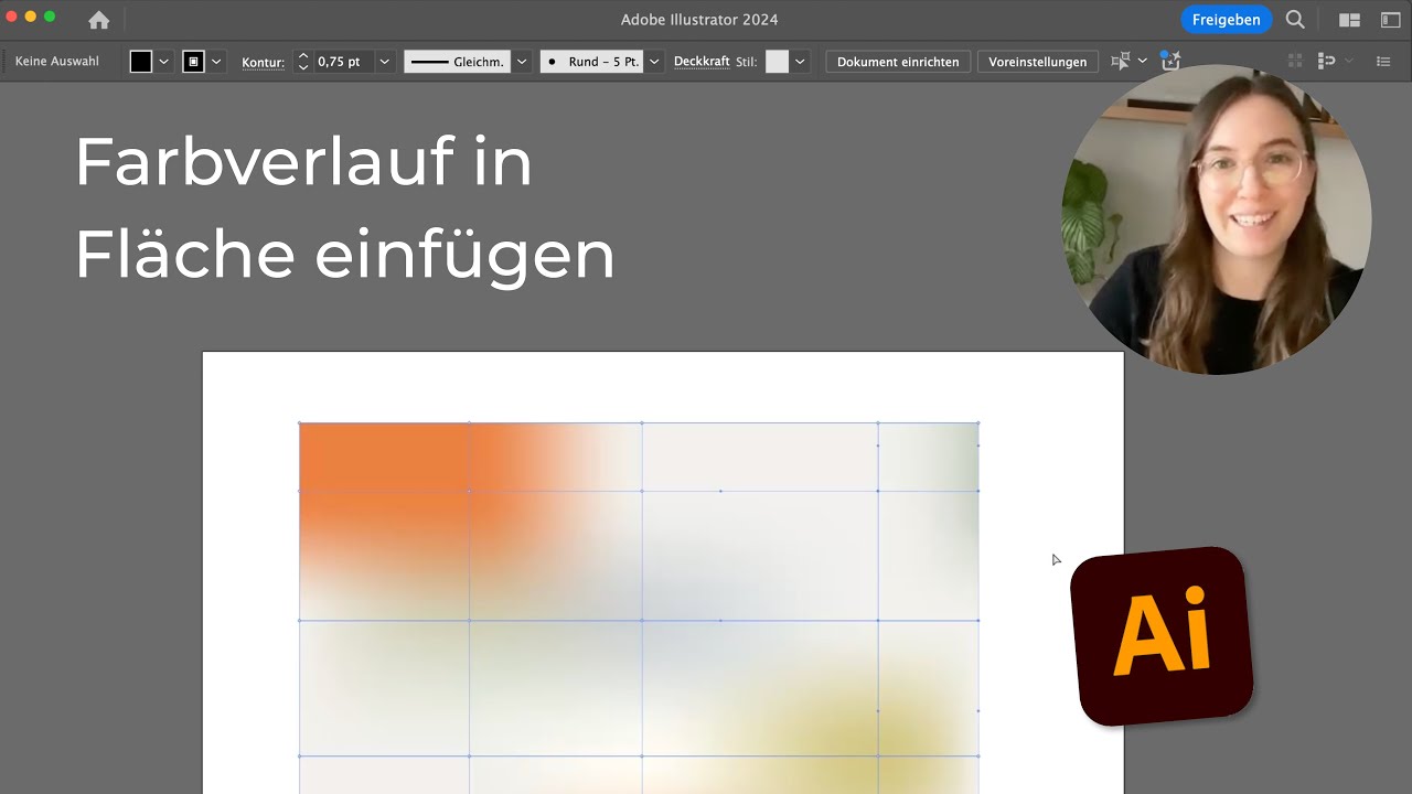 Farbverlauf in Fläche einfügen Illustrator | Freiform Gradient | Adobe ...