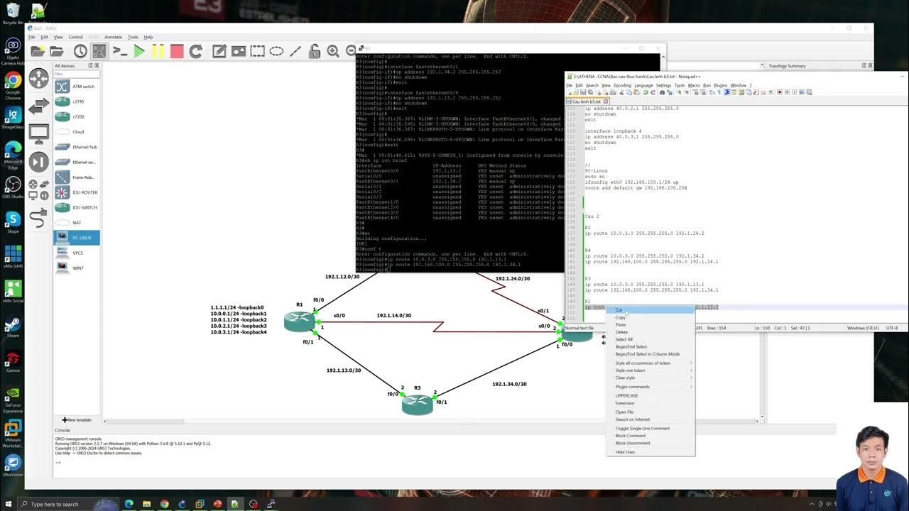 CCNA -B5 Static route - YouTube