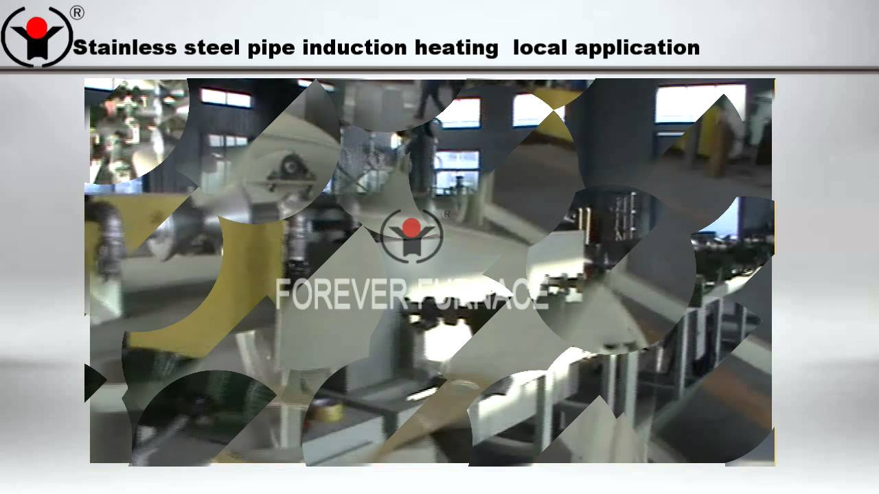 Stainless steel pipe induction heating line - YouTube