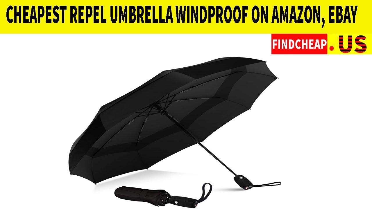 Cheapest Repel Umbrella Windproof Double Vented Travel Umbrella with ...