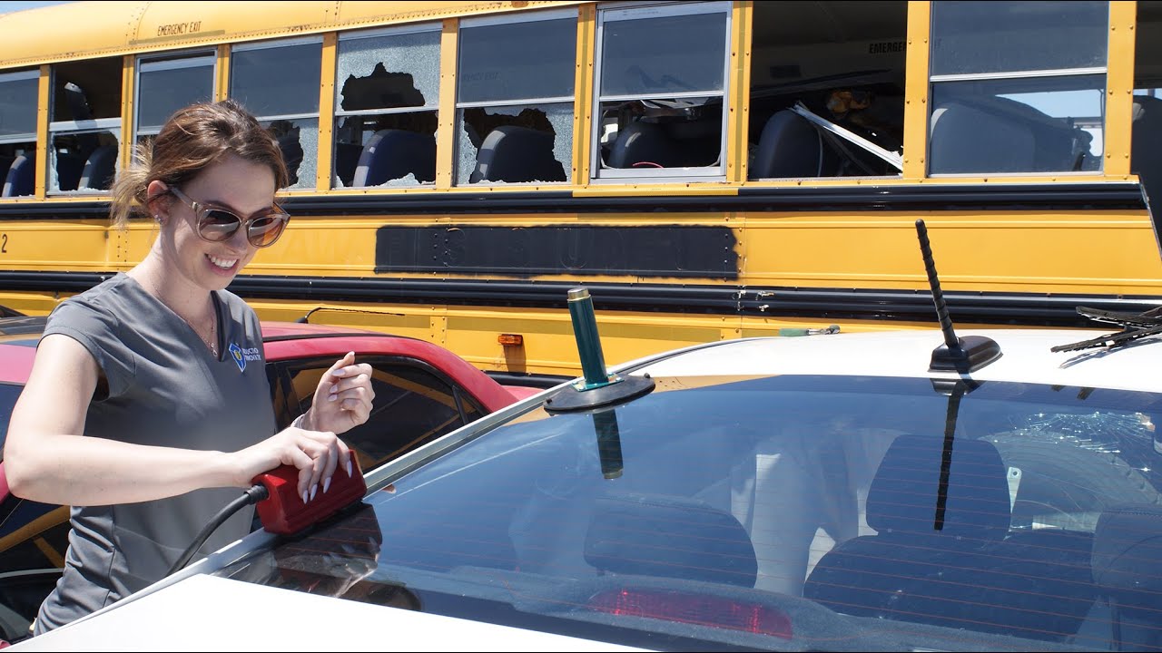 Team Induction Visits the Salvage Yard for Glass Removal Demos - YouTube