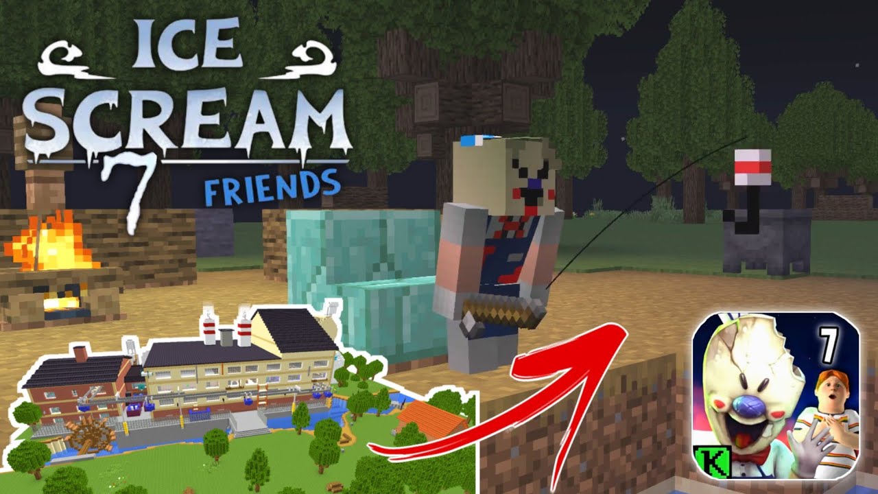 ICE SCREAM 7 BACKYARD | ROD FISHING | ICE SCREAM 7 IN MINECRAFT - YouTube