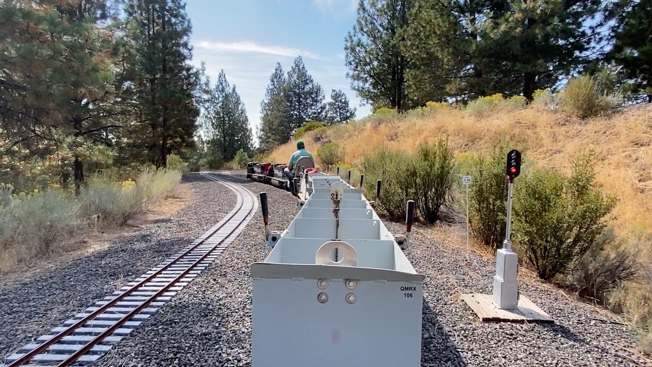 Train Mountain Tour Part 4: Let's ride a ballast train up the hill. See ...