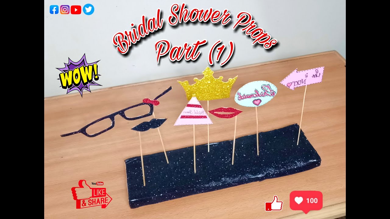 Props For Bridal Shower & Parties🎉🥳 Part#1|| Bridal Shower Series ...