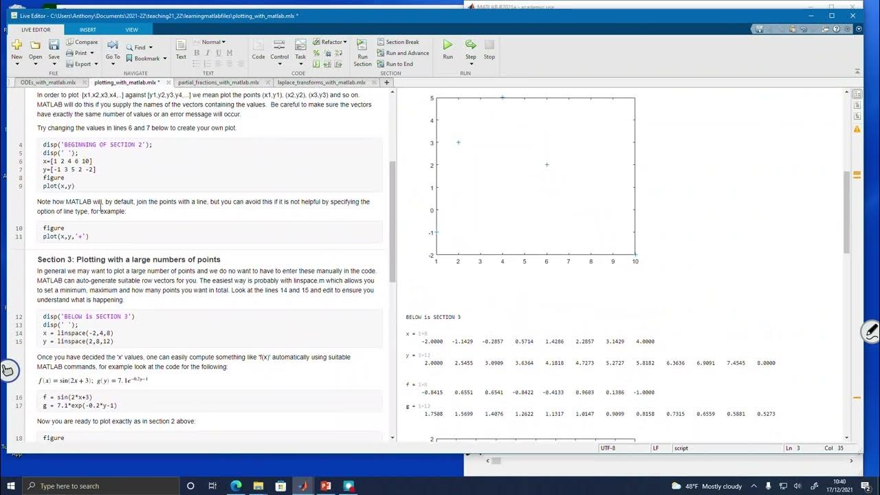 Video 2 on MATLAB for a 1st course in control - how to use live scripts ...